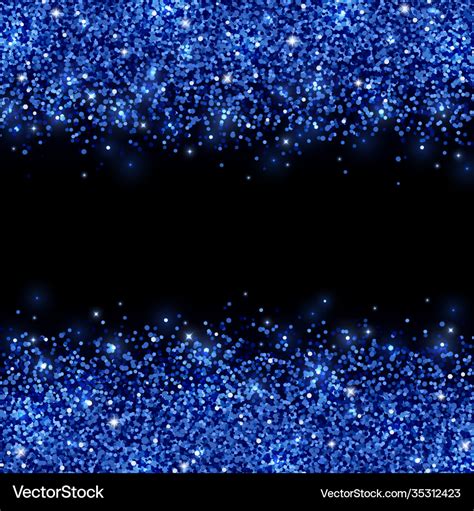 Blue Glitter On Black Background Royalty Free Vector Image