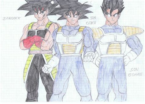 Goku Bardock And Gohan By Ladylaui On Deviantart