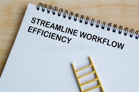 Streamline Workflow Efficiency Text On White Notepad Efficient
