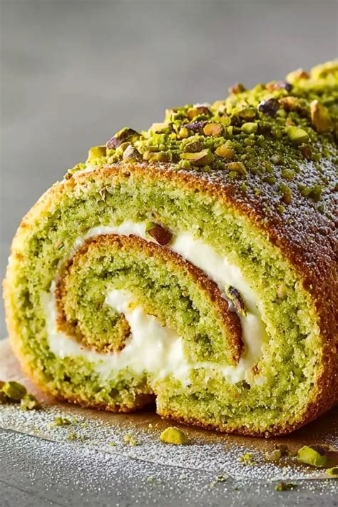 Pistachio Roll Cake Cook Craze