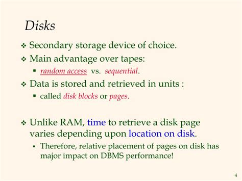 Ppt The Bare Basics Storing Data On Disks And Files Powerpoint