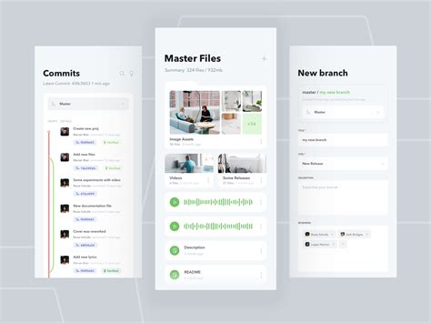 mobile system version control ios app by kostia varhatiuk for fireart