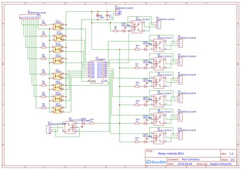 Relay Module 8ch High Level With Optoisolation Copy Easyeda Open