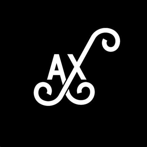 검은색 바탕에 Ax 글자 로고 디자인 Ax 크리에이티브 이니셜 글자 로그 개념 Ax 문자 디자인 Ax 흑색 바탕에 글자 디자인