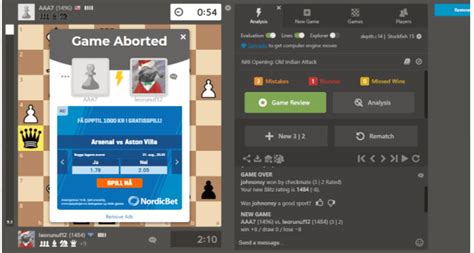 I Played A Game And Got Met With Abort Chess Forums
