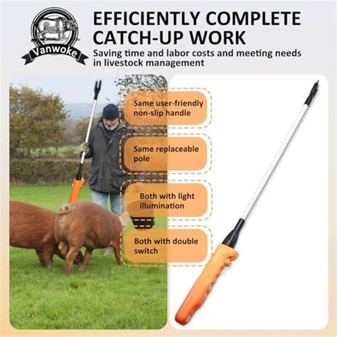 Cattle Prod Livestock Prod With Led Light Rechargeable Cattle Prod