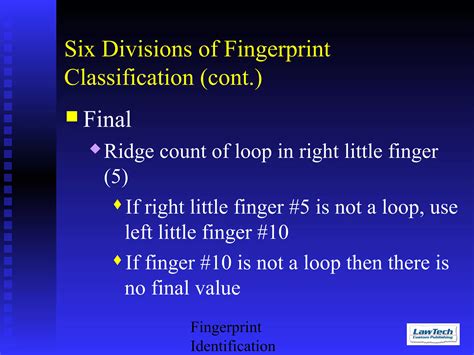 Fingerprint Classification Systems Henry And Ncic Ppt