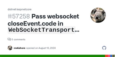 Pass Websocket De In `websockettransport` Onclose Event To