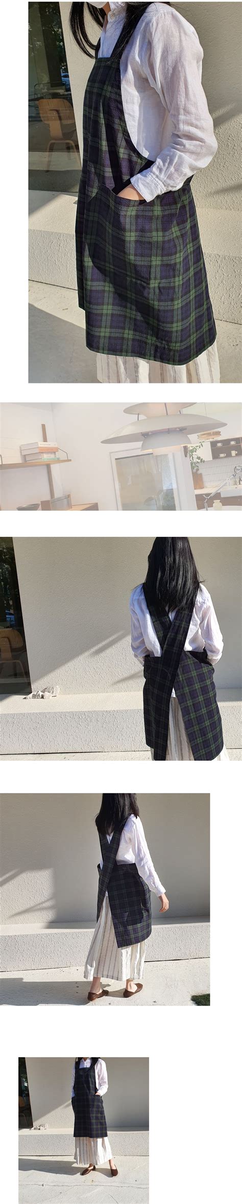 앞치마·주방장갑 어깨끈 체크앞치마 오늘의집 쇼핑