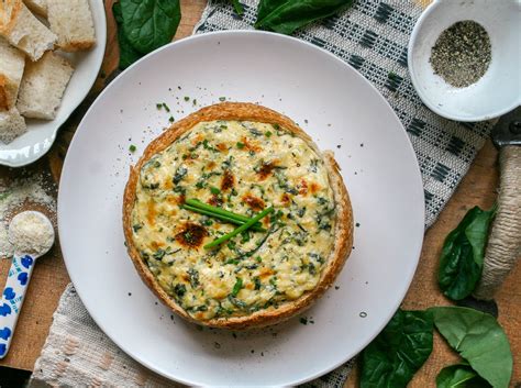Spinach Artichoke Dip In A Bread Bowl A Flavor Journal