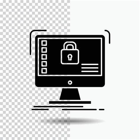 Secure Protection Safe System Data Glyph Icon On Transparent