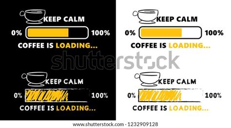Caffeine Loading Please Wait Vector Party Stock Vector (Royalty Free) 1232909128