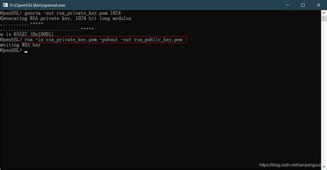 Windows平台使用openssl工具生成rsa公私钥（pkcs1 格式）and Pkcs1 格式 转换为 Pkcs8 格式windows生产