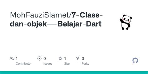 GitHub MohFauziSlamet 7 Class Dan Objek Belajar Dart