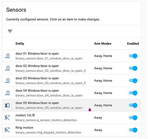 How To Have Alarmo Tell Me Which Sensors Are Opened Configuration