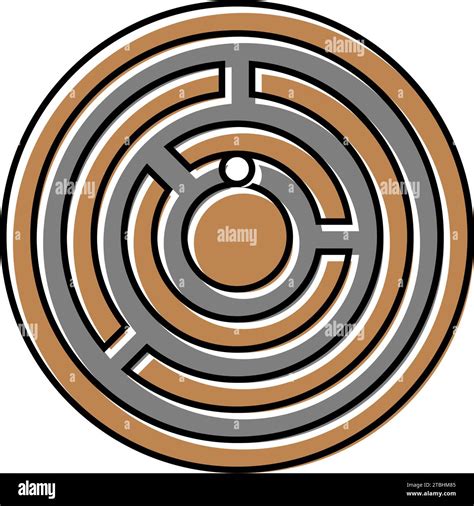 Labyrinth Game Color Icon Vector Illustration Stock Vector Image And Art Alamy
