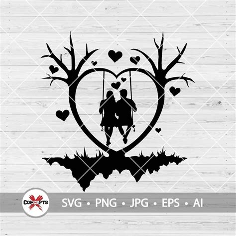 Buy Couple Tree Swing SVG Tree Of Love Svg Fall In Love Svg Online In