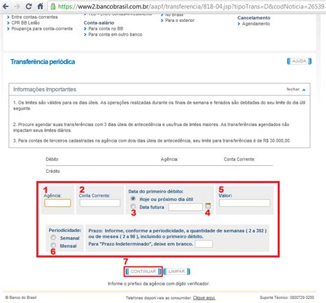 Tutorial como programar transferências pelo home banking do Banco do