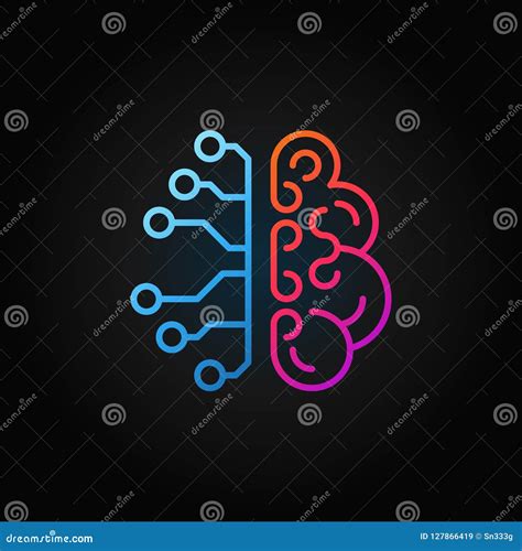 Cyberbrain Creative Outline Icon Vector Ai Brain Line Sign