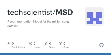 github techscientist msd recommendation model for the million song