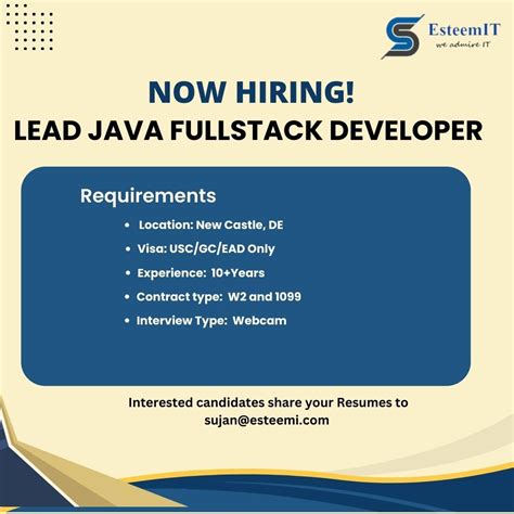 Esteemit On Linkedin Leadfullstackdeveloper Fullstackdeveloper Fullstack Javadeveloper