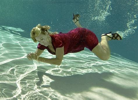 Underwater Purple Dress Wetlook Angels