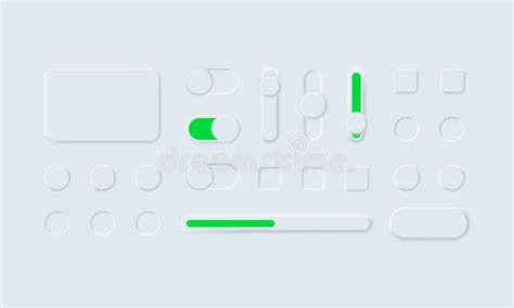 Buttons In Neomorphism Style For Website Or App Ui Blank Buttons User Interface Elements For