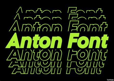 Anton Font Text Effect And Logo Design Font
