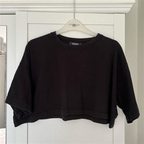 Missguided Crop Top In Black Size 8 Depop