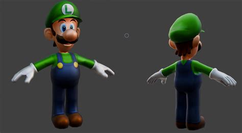 Luigi Model Blender By Adamthec40 8lover On Deviantart