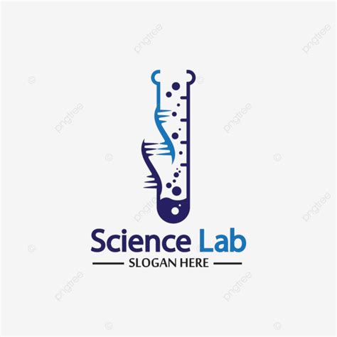Vector Design Of Creative Science Lab Emblem With Laboratory Tube Logo