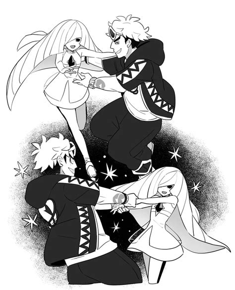 Lusamine And Guzma Pokemon And 2 More Drawn By Dede Qwea 00000