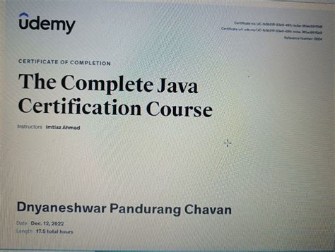 Dnyaneshwar Chavan On Linkedin Completed Core Java Course From Udemy