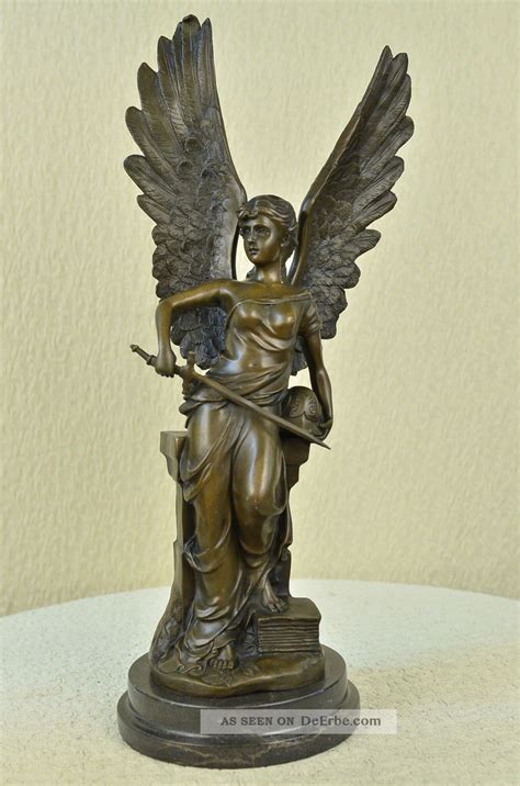Echt Bronzemetall Statue Marmor Klassische Nike Von Samothrake Sieg