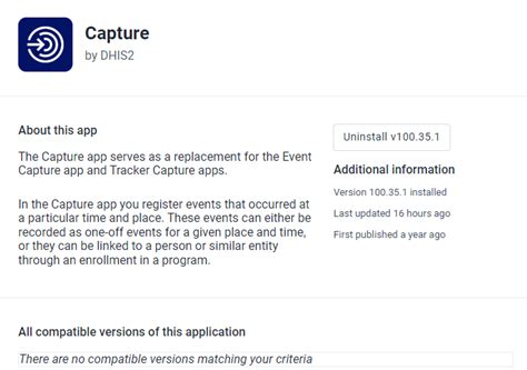 Unable To Update Capture App In 237 Support Assistance Technique Dhis2 Community