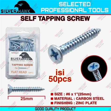 Jual Sekrup Skrup 25mm Fab Self Tapping Screw Fh6x1 Silverhawk