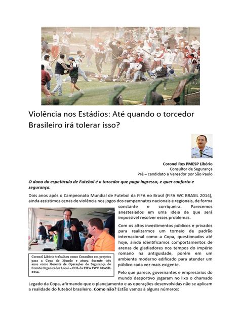 Violência Nos Estádios Pdf Copa Do Mundo Fifa Futebol