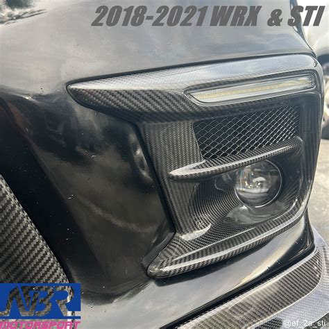 2018 2021 Wrx Sti Dry Carbon Fiber Drl Bezels Sequential Turn Signals