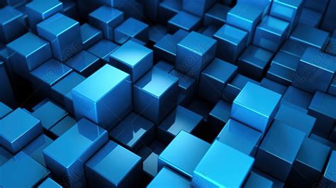 시원한 파란색 기하학적 패턴 3d 직사각형 모양 렌더링된 그림 파란색 그림 배경 모양 패턴 배경 사각 배경 이미지 Hd 파란색 그림 모양 패턴 사각 배경 사진
