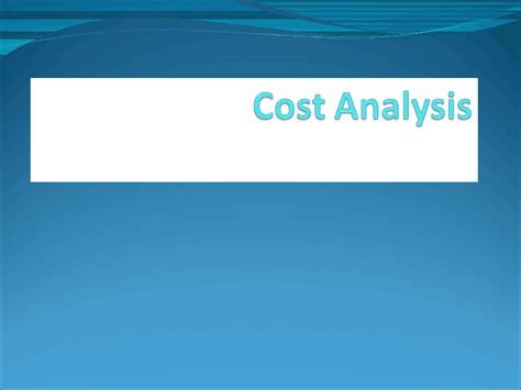 Economics Cost Analysis Docsity