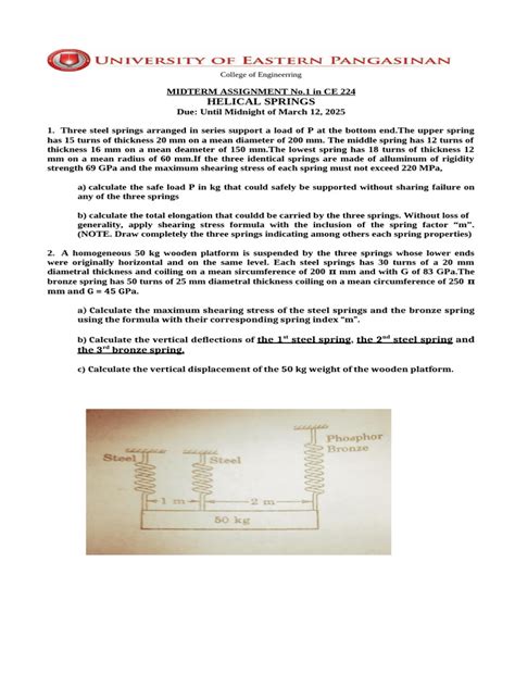 Midterm Assignment No1 Helical Spring Pdf