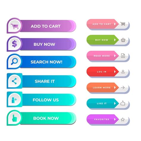 Premium Vector Set Of Read More Icons Button Design Colorful Read
