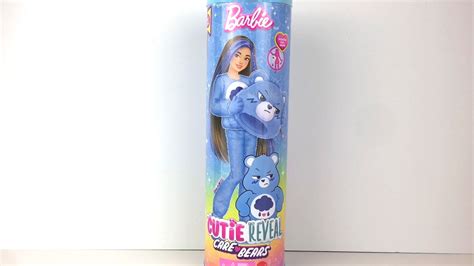 Barbie X Care Bears Cutie Reveal Grumpy Bear And Doll Unboxing And Review Barbie Carebears Youtube
