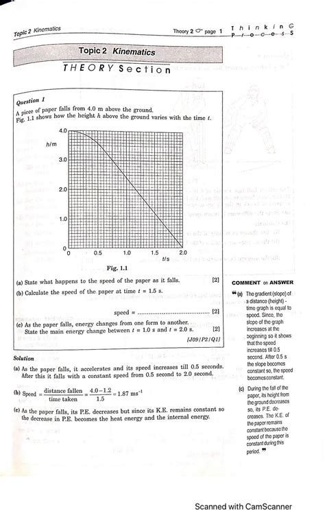 SOLUTION O Level Physics Topical Solved Past Papers Theory Section