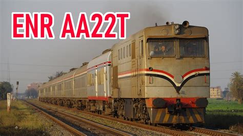 【4k】egyptian Railways Class Aa22t Diesel Locomotive Running Near Cairo