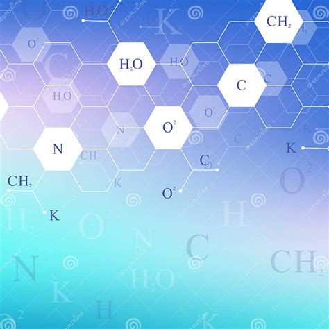Scientific Hexagonal Chemistry Pattern Structure Molecule Dna Research As Concept Stock