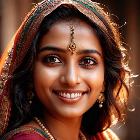 Premium Photo Indian Woman From India Typical National Citizen