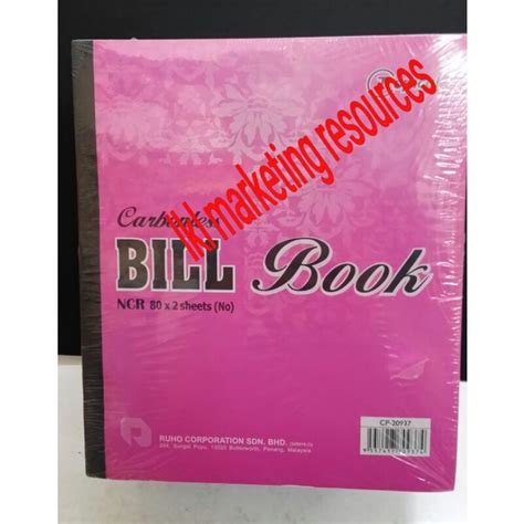 Bill Book Carbonless NCR X Sheets Shopee Malaysia