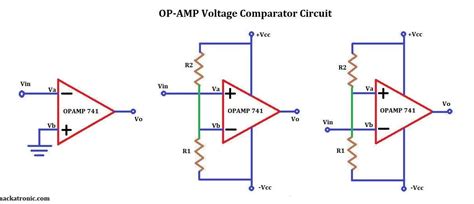741 Voltage Comparator Circuit Hackatronic