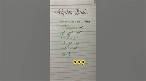 Algebra Basic Algebra Basic Youtubeshorts Shortsvideo Mathametics